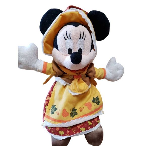 Disney | Toys | Rare Disney209 Happythanksgiving Pilgrim Minnie Mouse ...